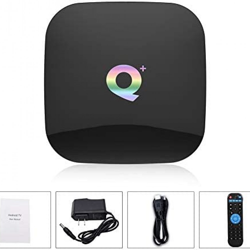 Android 9.0 TV Box, Q Plus Android Box 4GB RAM 32GB ROM H6 Quad Core with USB 3.0 & TF Card Port ...
